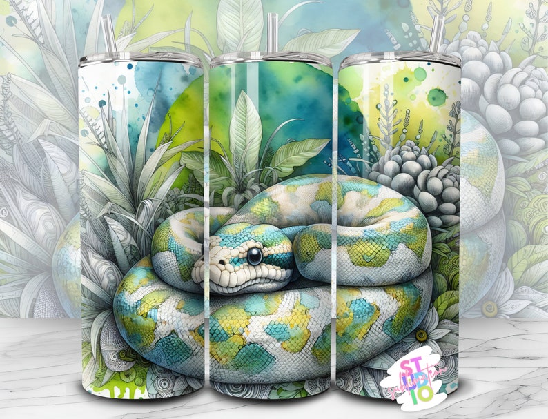 20 Oz Python Tumbler Wrap Digital Download Sublimation Tumbler Wrap PNG ...