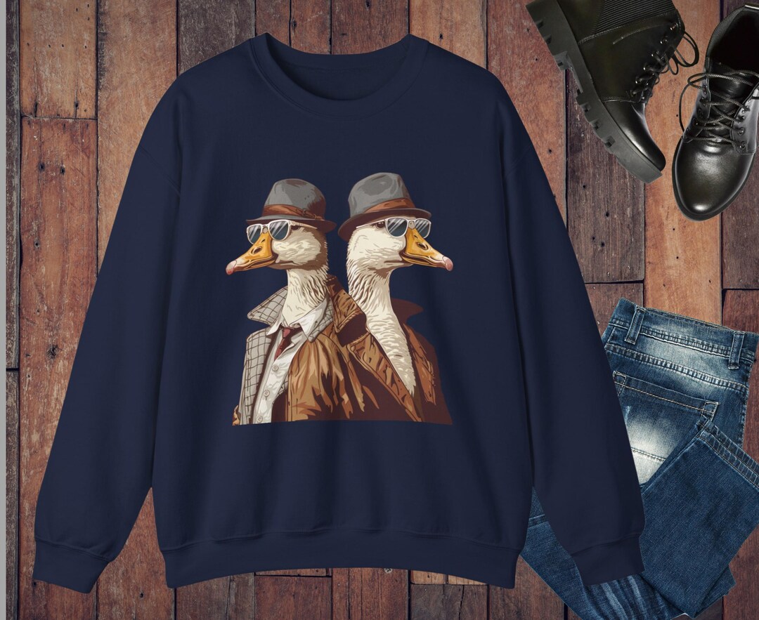 Goose Sweatshirt, Gangster Animal Sweatshirt, Retro Style, Gift for Him ...