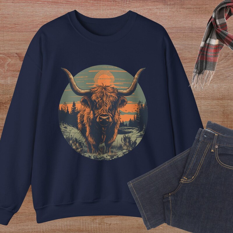 Highland Cow Jumper - Etsy UK