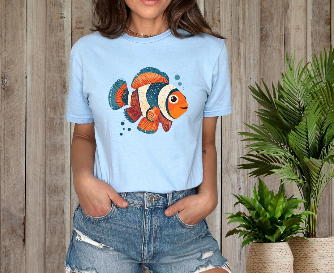 Clownfish T-shirt: Oceancore Ocean Lover Tee, Boho Style - Etsy