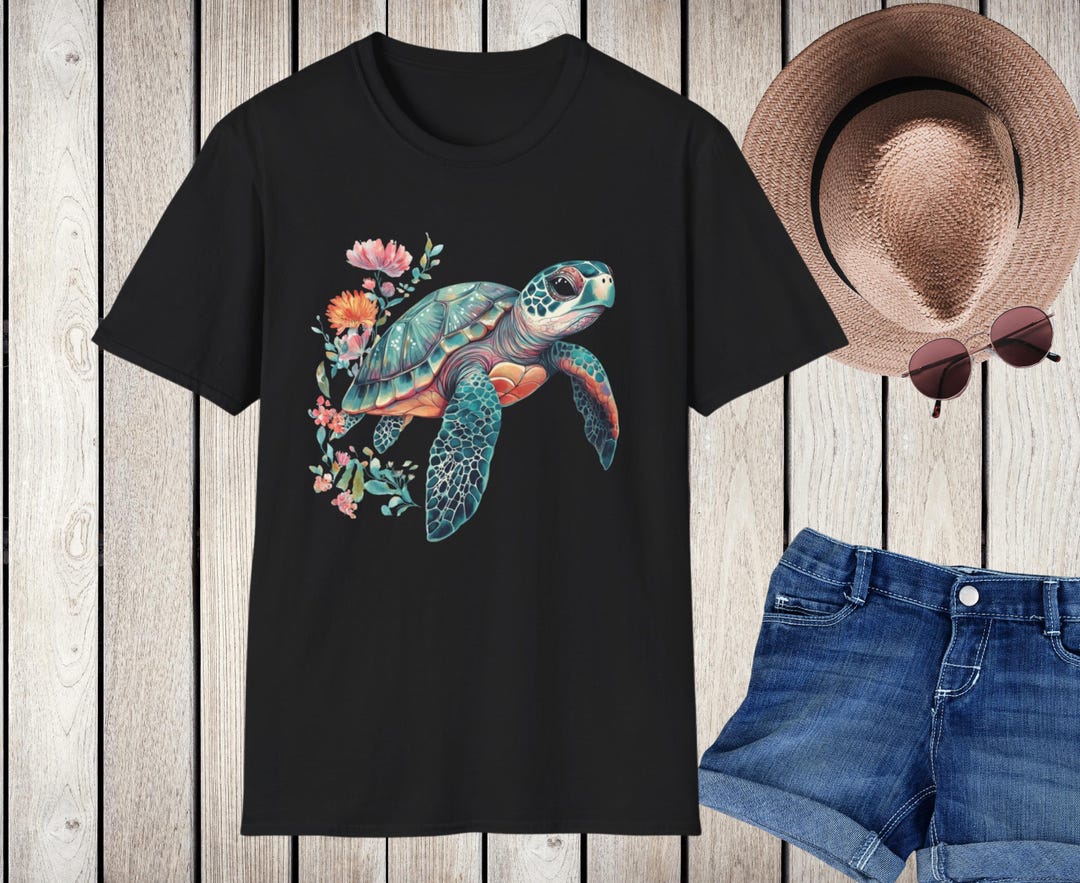 Sea Turtle T-shirt, Sea Turtle Tee, Fish T-shirt, Fish Tee, Ocean Lover ...