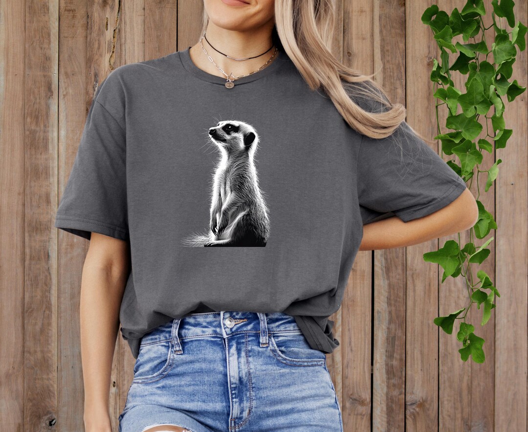 Meerkat Graphic T-shirt: Wildlife Animal Tee - Etsy