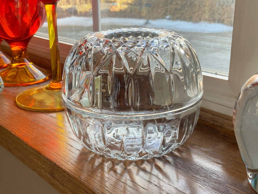 Vintage Homco Glass FAIRY LAMP Clear Diamond Cut Candle Holder Light - Etsy