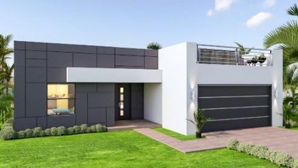 4 Bedroom 2 Bathroom Modern Architectural Plans 1670 SF - Etsy