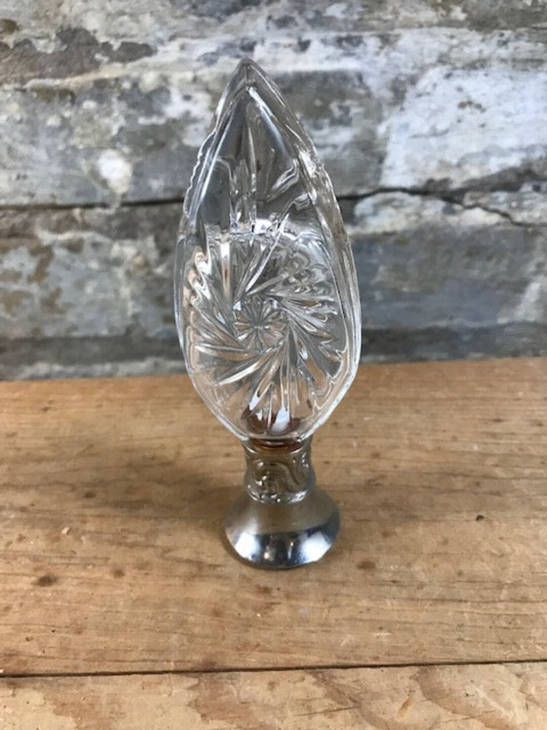 Ralph Lauren Safari Pressed Glass Teardrop Perfume Bottle With Metal ...