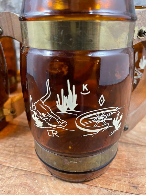 Set of 5 Siesta Ware Western Theme Mug Glasses Barware Drink & Barware ...
