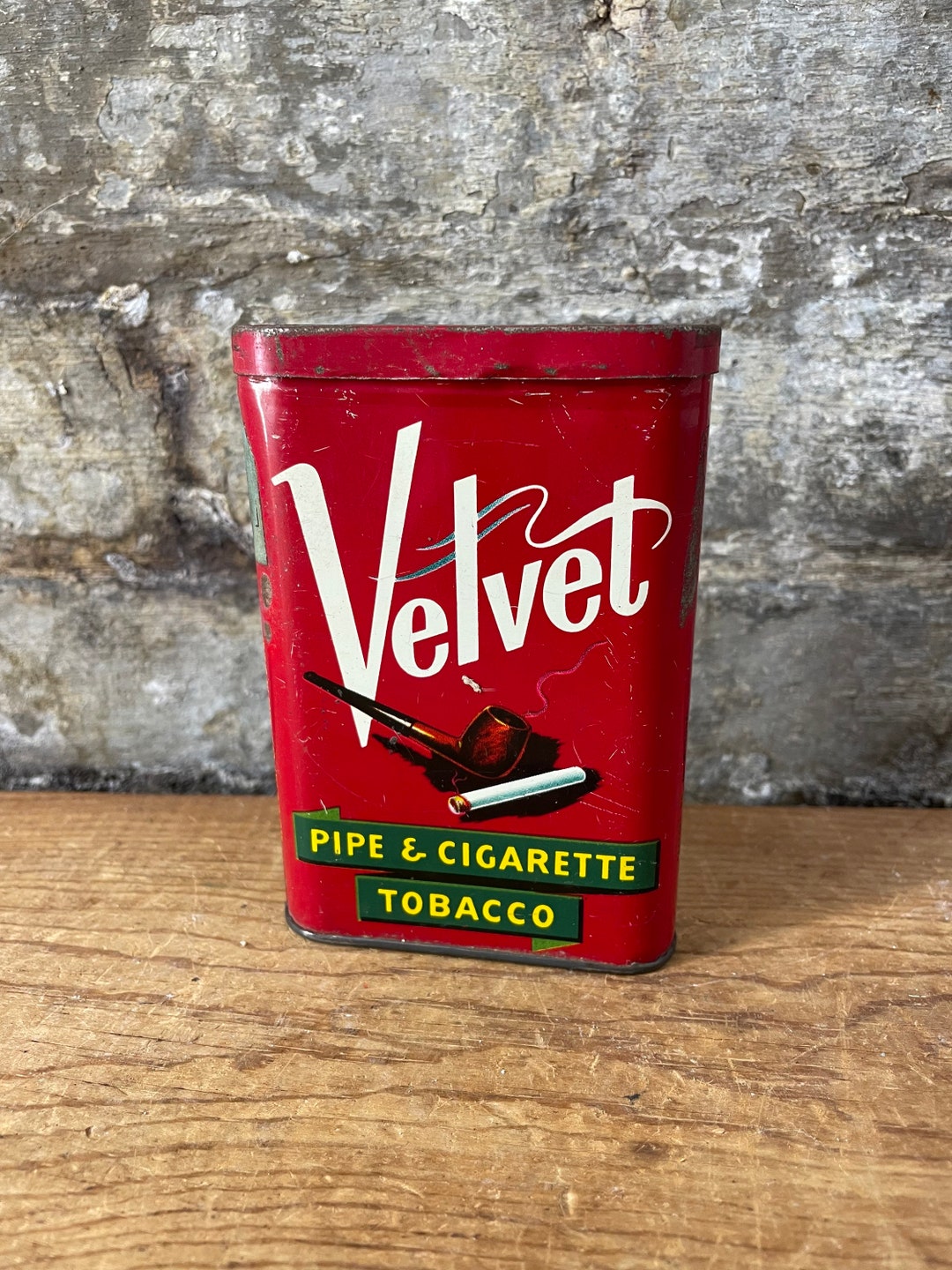 Velvet Tobacco Tin Cigarette ID Case - Etsy