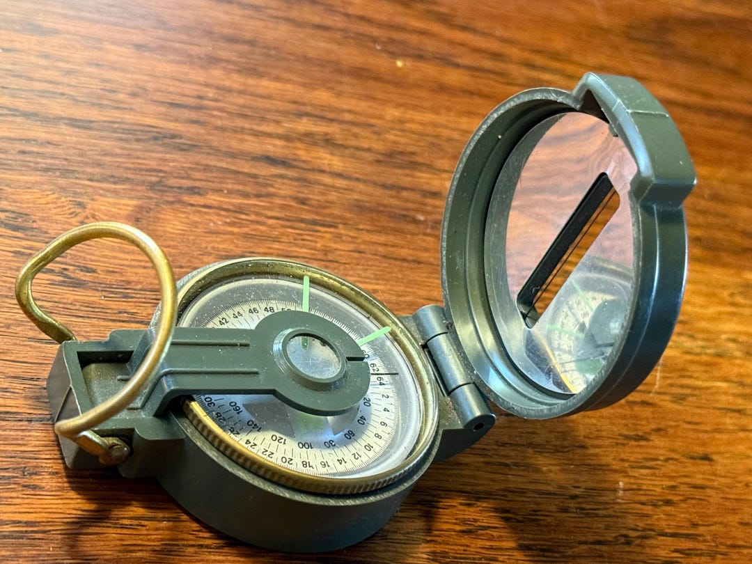 Vintage Engineer Lensatic Compass in Case - Etsy