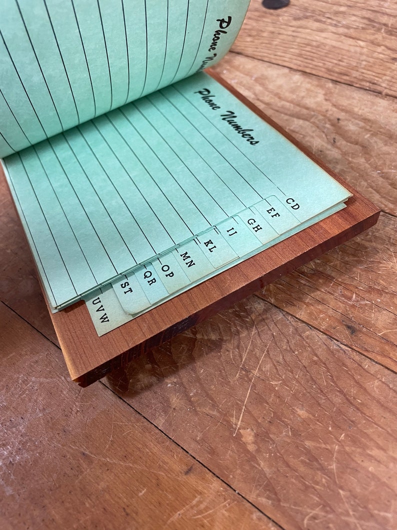 Vintage 1950s/60s Wooden Souvenir Phone Number Book From Cadillac MI - Etsy