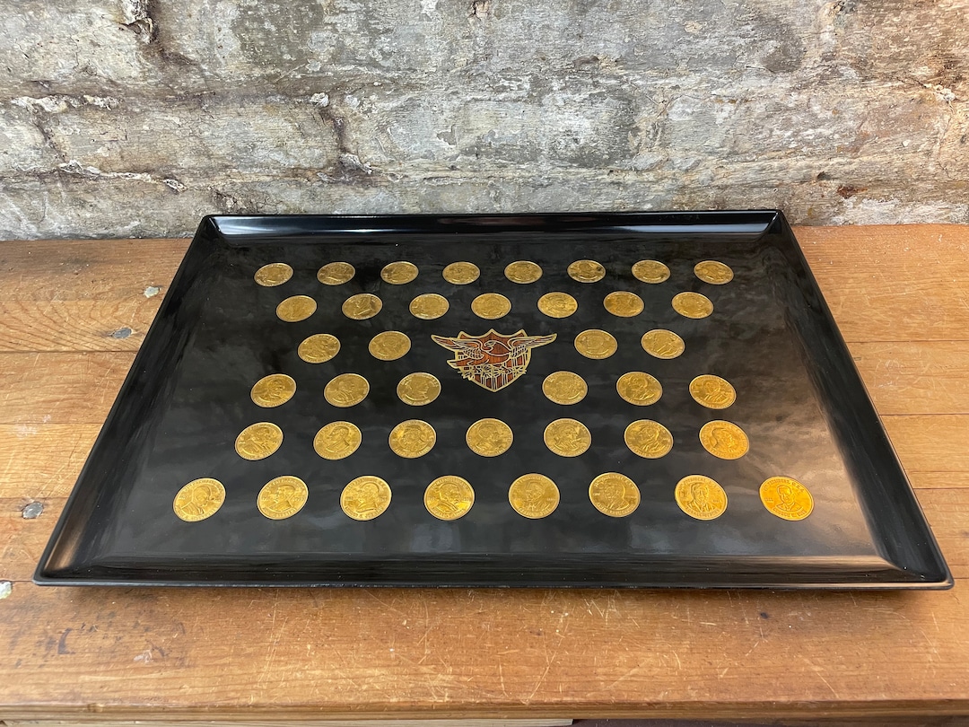 Couroc Inlaid Presidential Coin Tray - Etsy