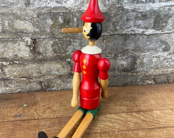 Vintage Toy Wooden Pinocchio…old. Retro. Antique. Wood. Hand Painted ...
