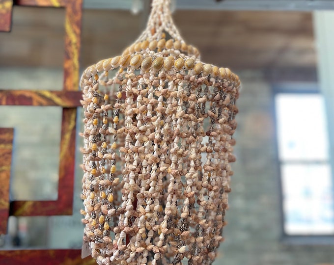 Hanging Cowrie Shell Art Chandelier - Etsy