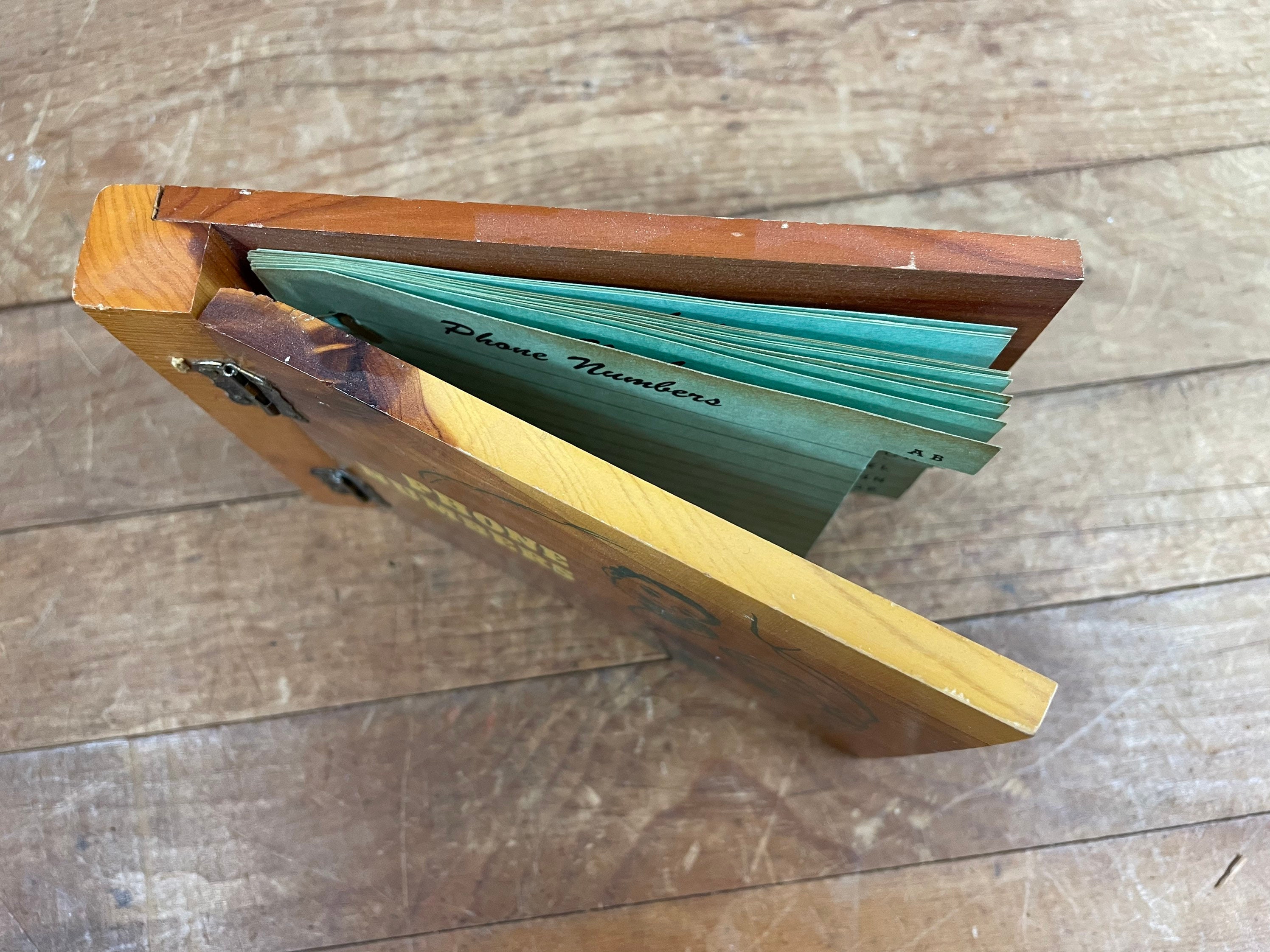 Vintage 1950s/60s Wooden Souvenir Phone Number Book From Cadillac MI - Etsy