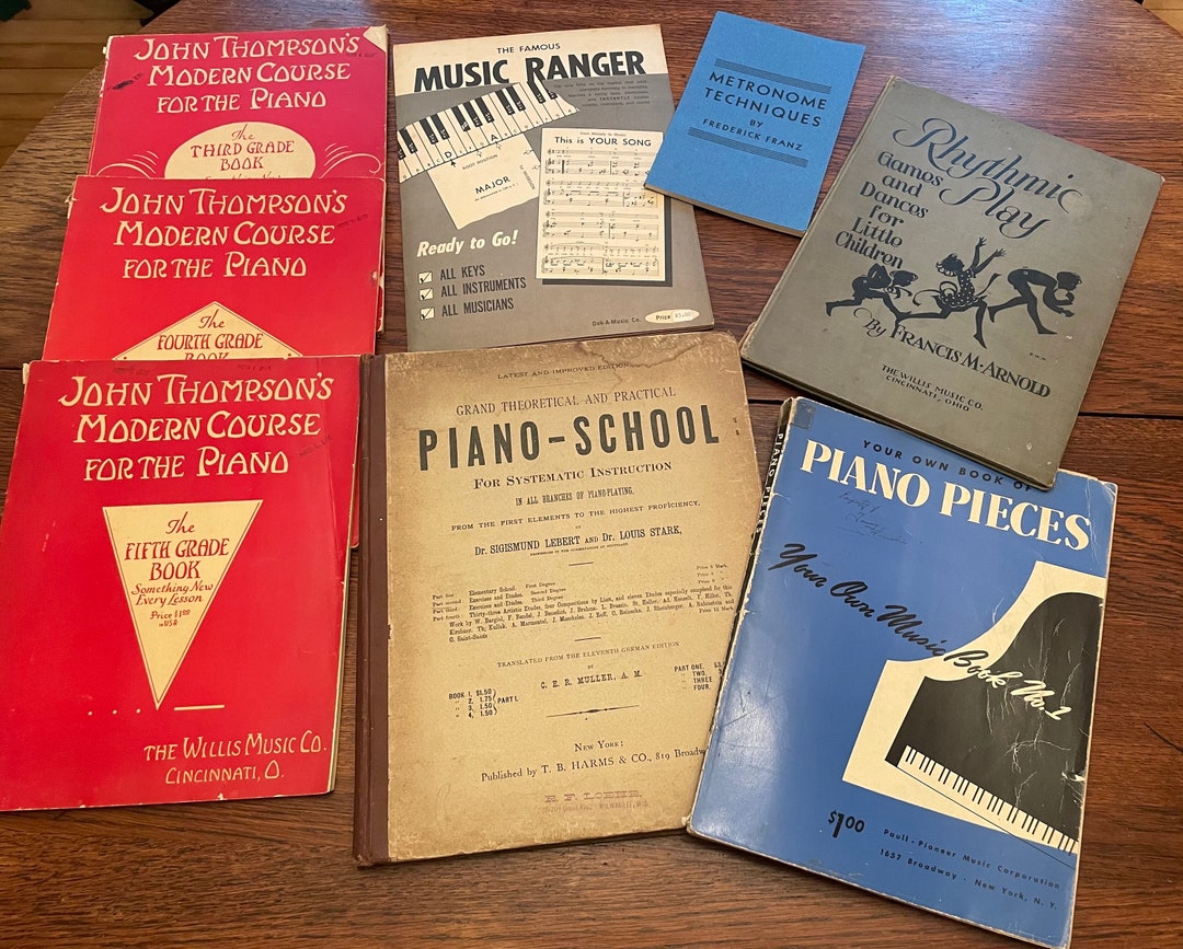 Assorted Collection of 8 Vintage Instructional Music Books - Etsy