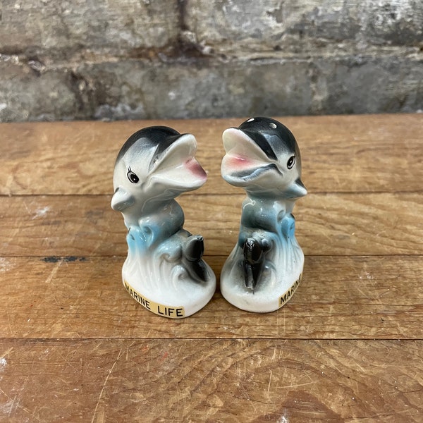 Dolphin Salt and Pepper Shakers - Etsy