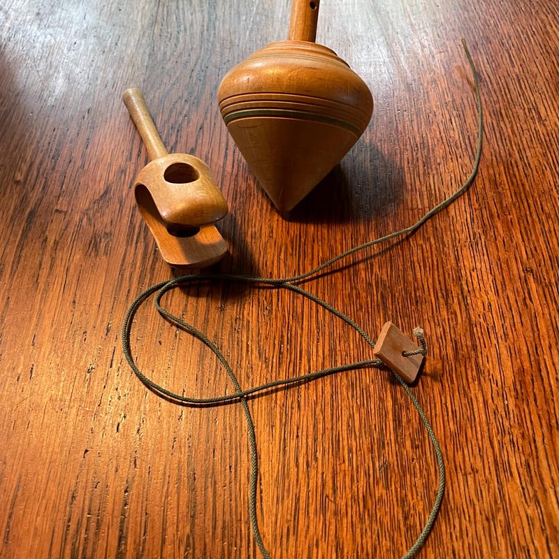 Wooden Spinning Top - Etsy