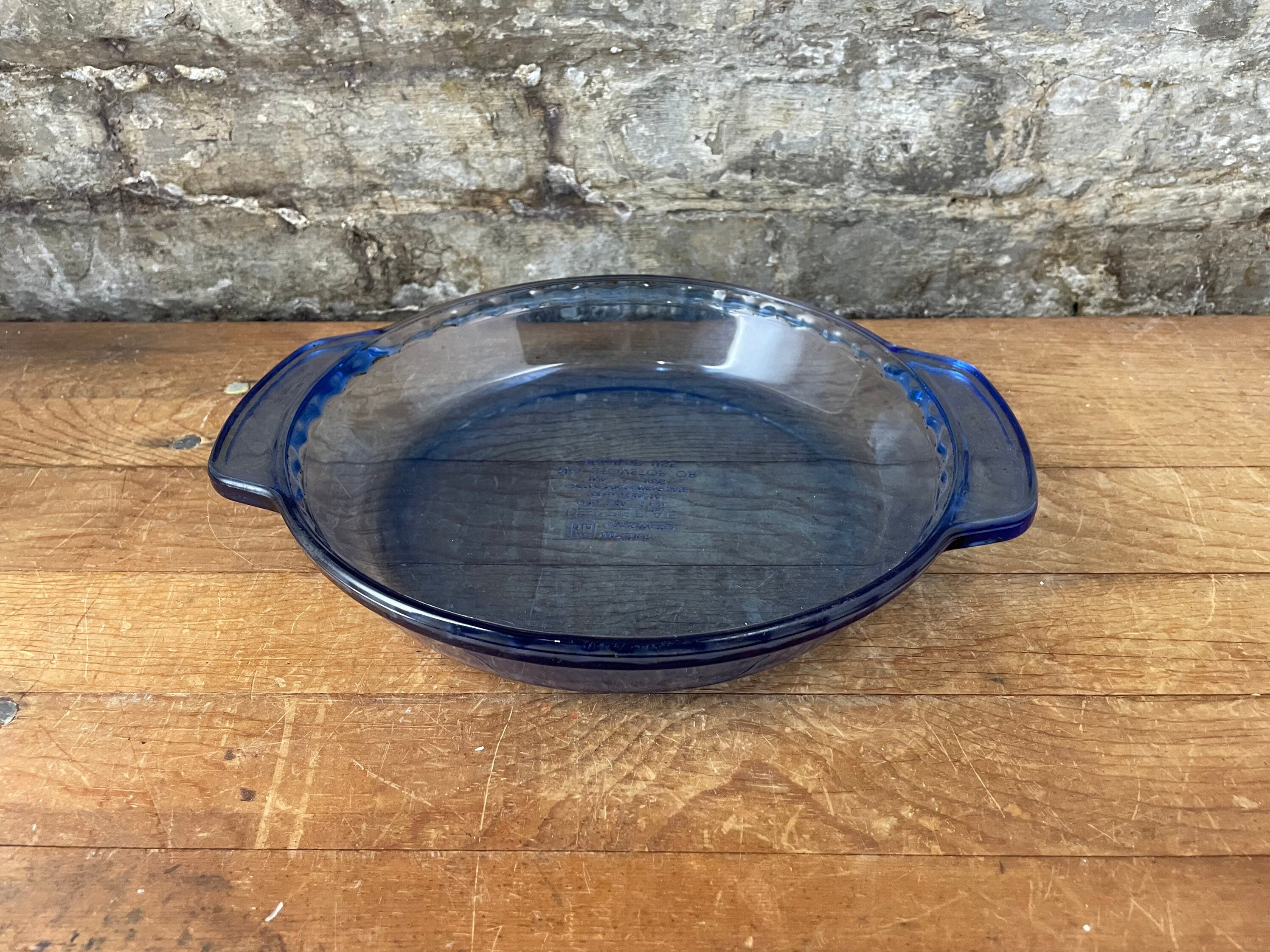 Anchor Hocking Blue Ovenware Glass 1 Quart Pie Pan - Etsy