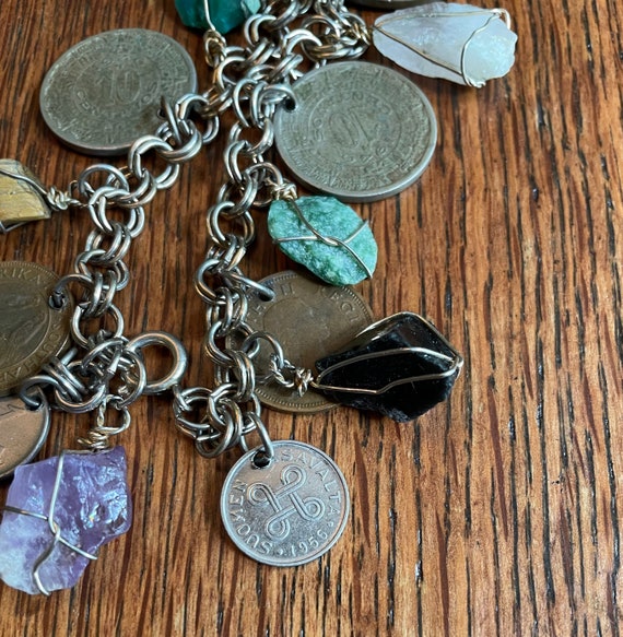 Vintage bracelet with coins - Gem
