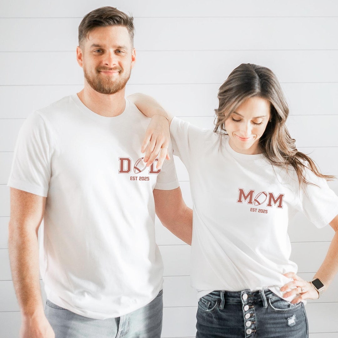 Custom First Football Birthday Family Matching Shirt, Mom Dad Football ...