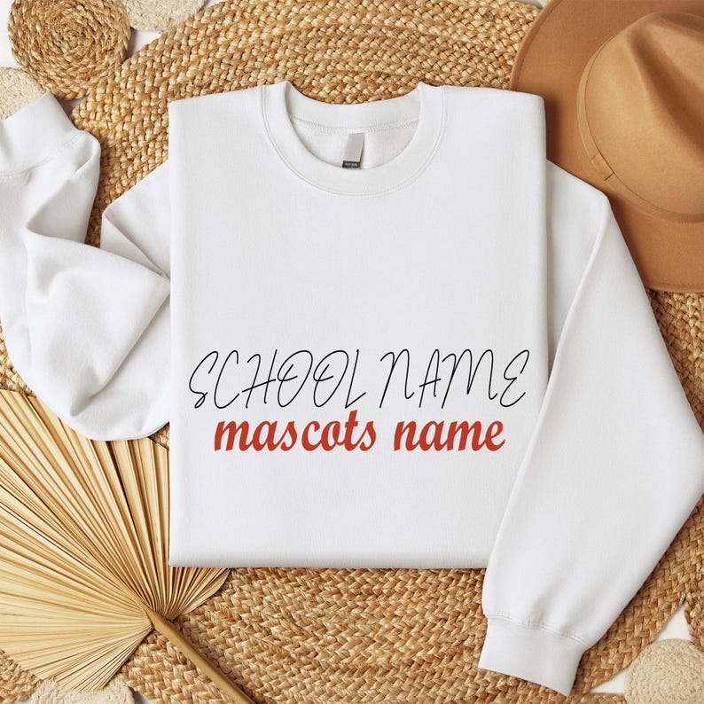 Custom School Sweatshirt, Custom Text Sweater, Personalized School Logo ...