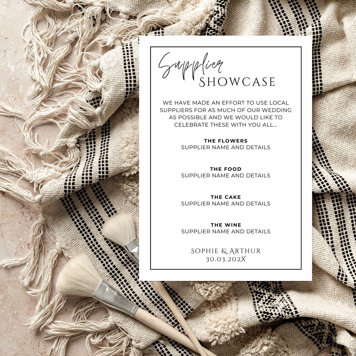 Minimal Wedding Supplier Showcase, Minimalist Wedding Vendor Card ...