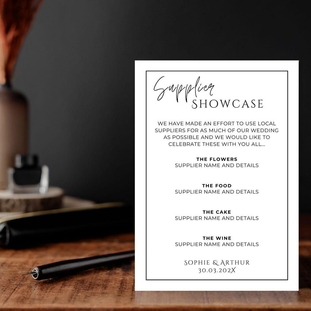 Minimal Wedding Supplier Showcase, Minimalist Wedding Vendor Card ...