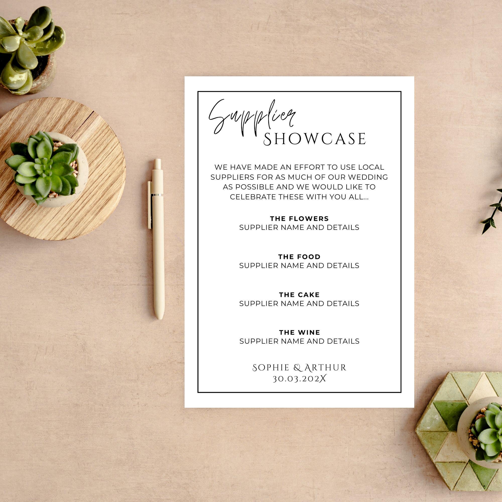 Minimal Wedding Supplier Showcase, Minimalist Wedding Vendor Card ...