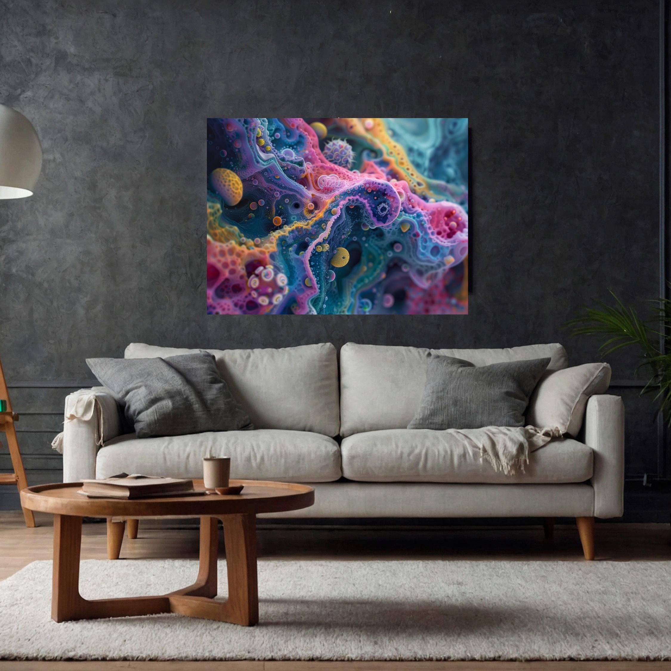 Multi Colored Cell Structure Art Print, Biology Gift for Students and ...