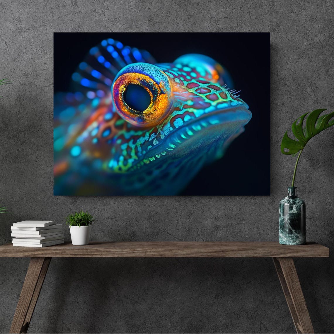 Close-up Bioluminescent Deepwater Fish Art - Matte Poster, Luminous Sea ...