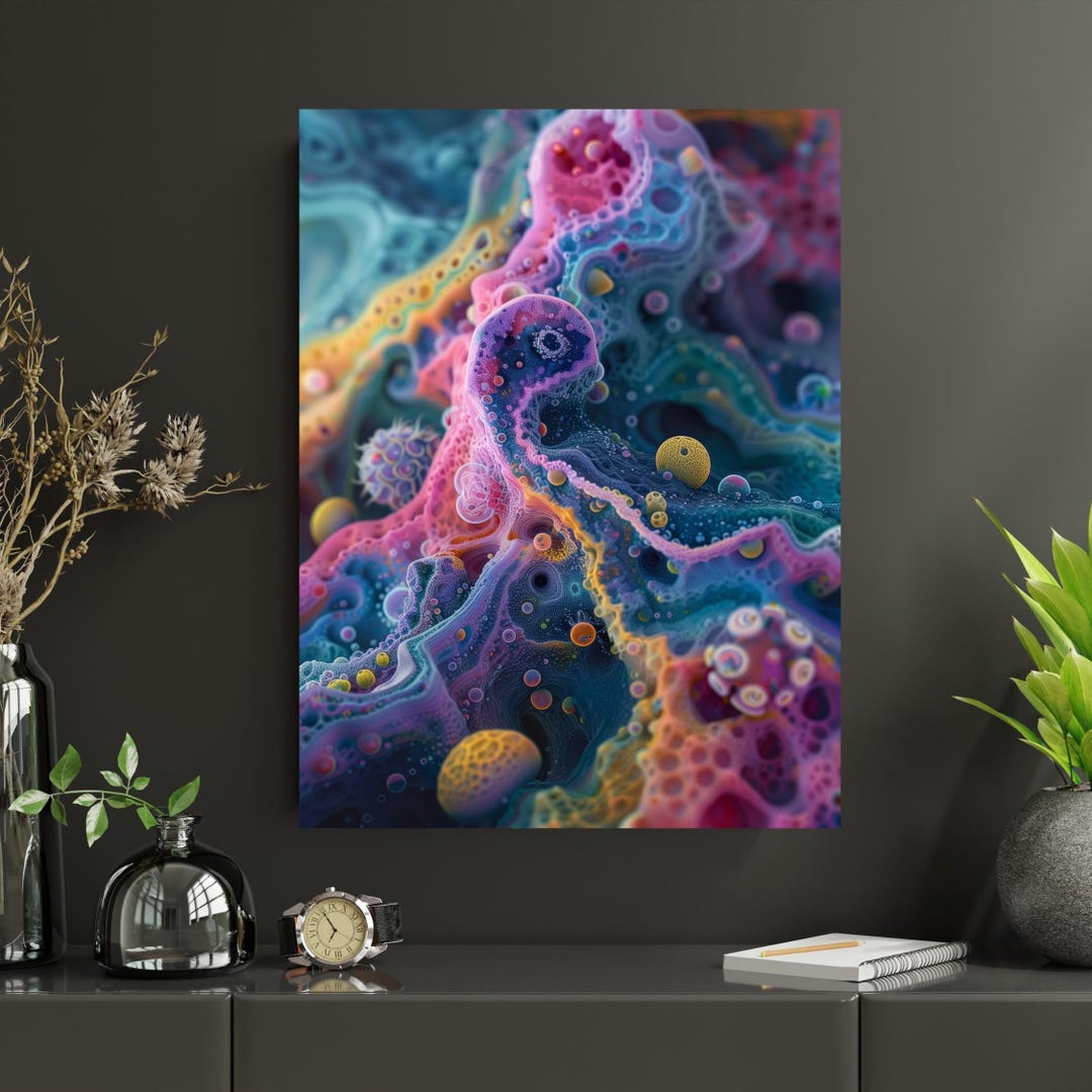 Multi Colored Cell Structure Art Print, Biology Gift for Students and ...