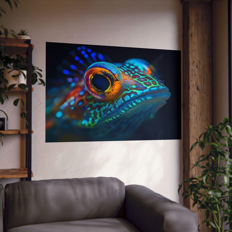 Close-up Bioluminescent Deepwater Fish Art - Matte Poster, Luminous Sea ...