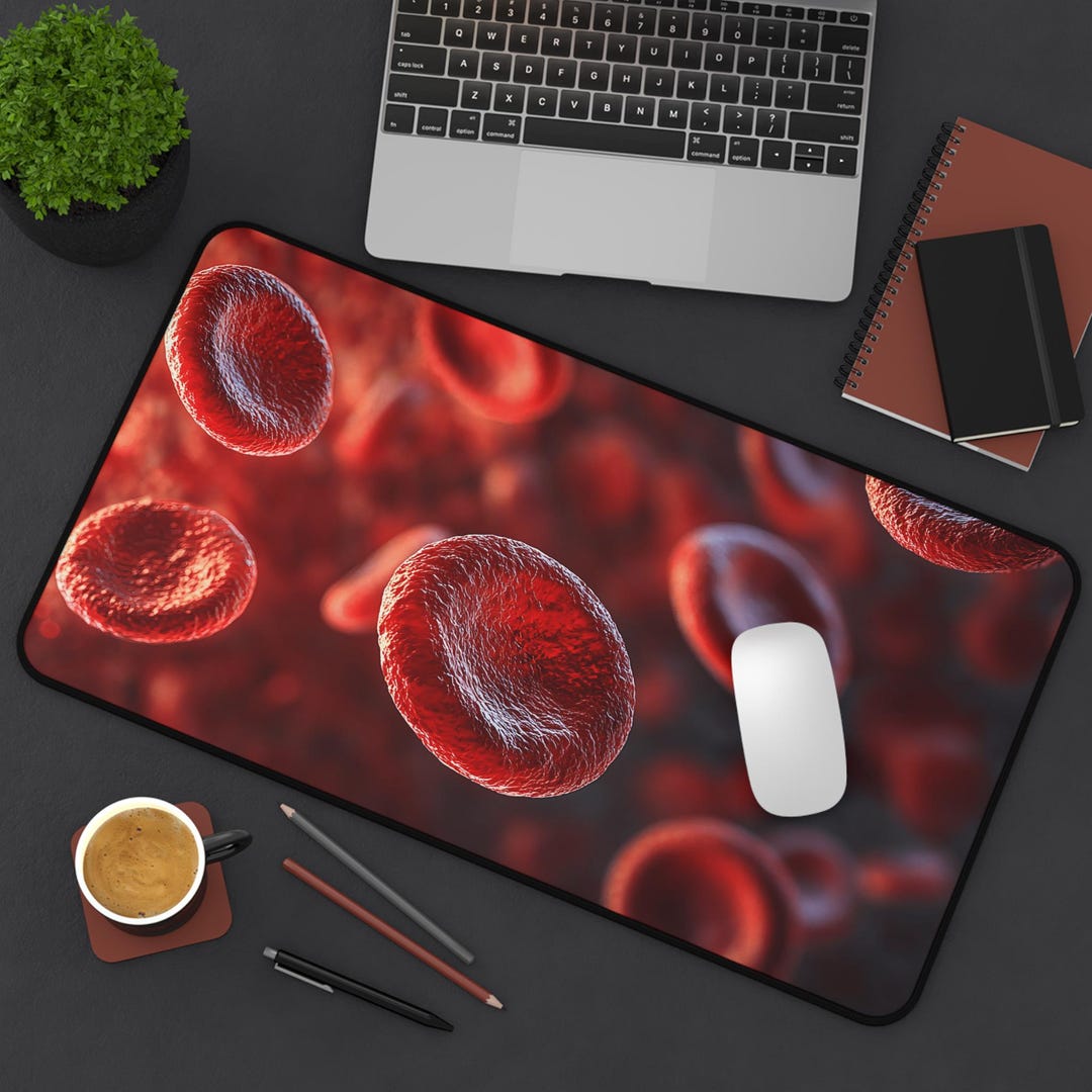 Red Blood Cells Desk Mat, Phlebotomist Mouse Pad, Hematology Gift, Fun ...