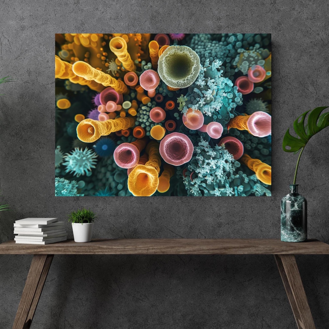 Colorful Coral Tubes Poster, Ocean Eco System Art Print, Unique Gift ...