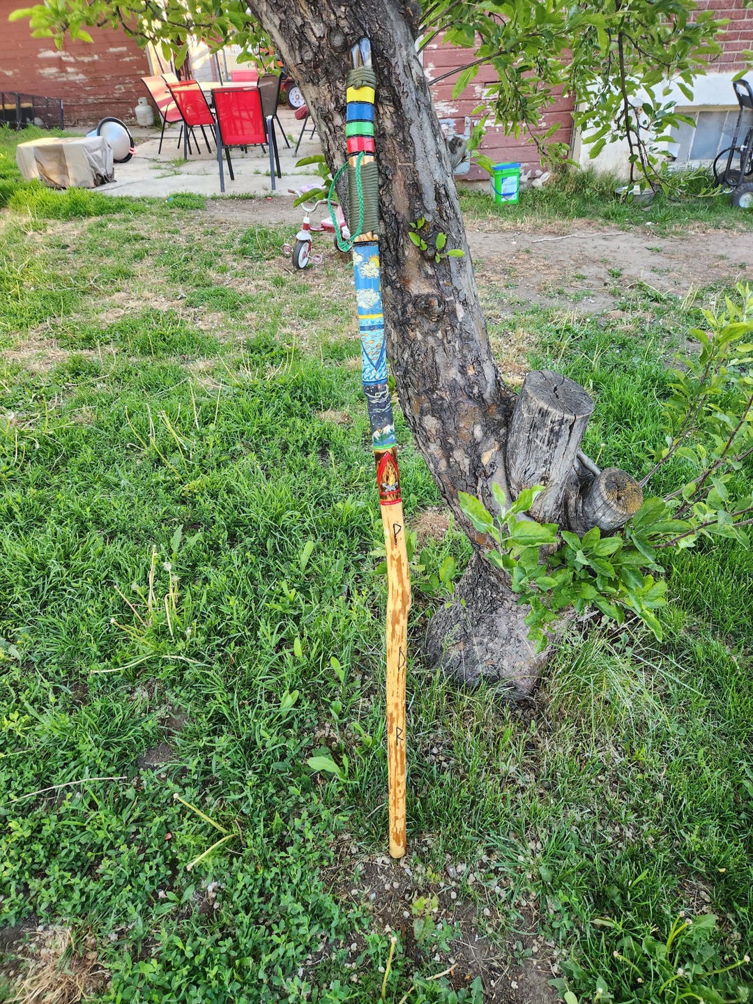 Hand Painted Earth Elements Staff - Etsy