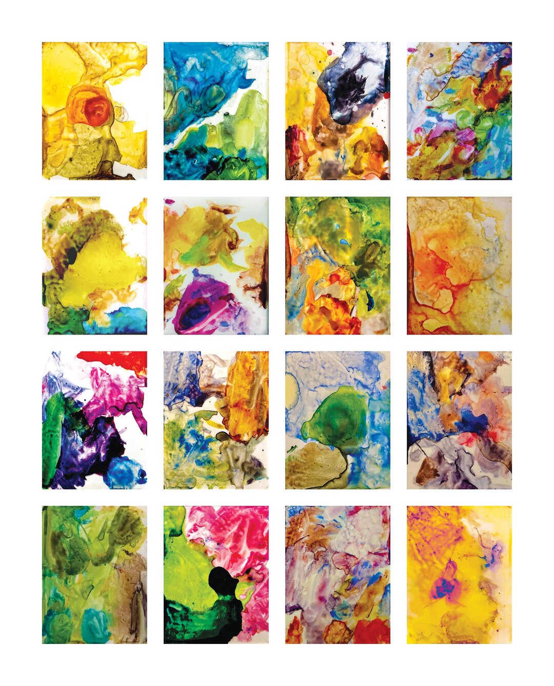 Puddles of Mud No.1 - Bright, Modern, Abstract Art Print - High Quality ...