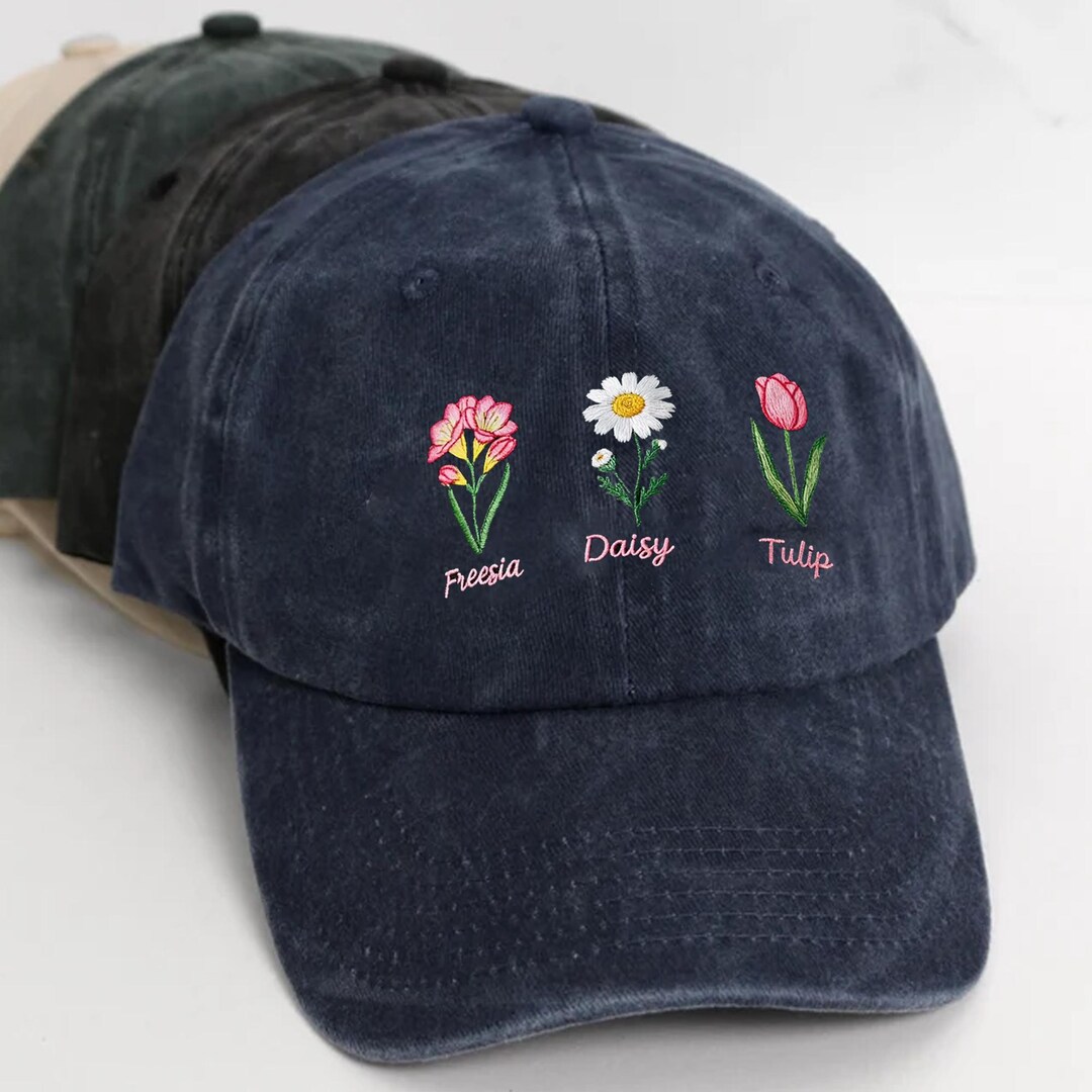 Embroidered FDT Hat, FDT Floral Baseball Cap, Subtle Anti Trump ...