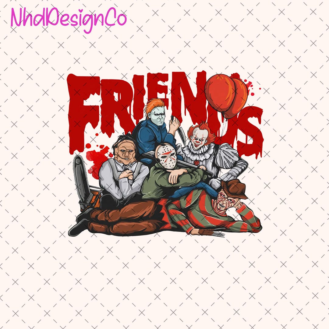 Friends Horror Movies Halloween Png, Horror Killers Png, Spooky Season ...