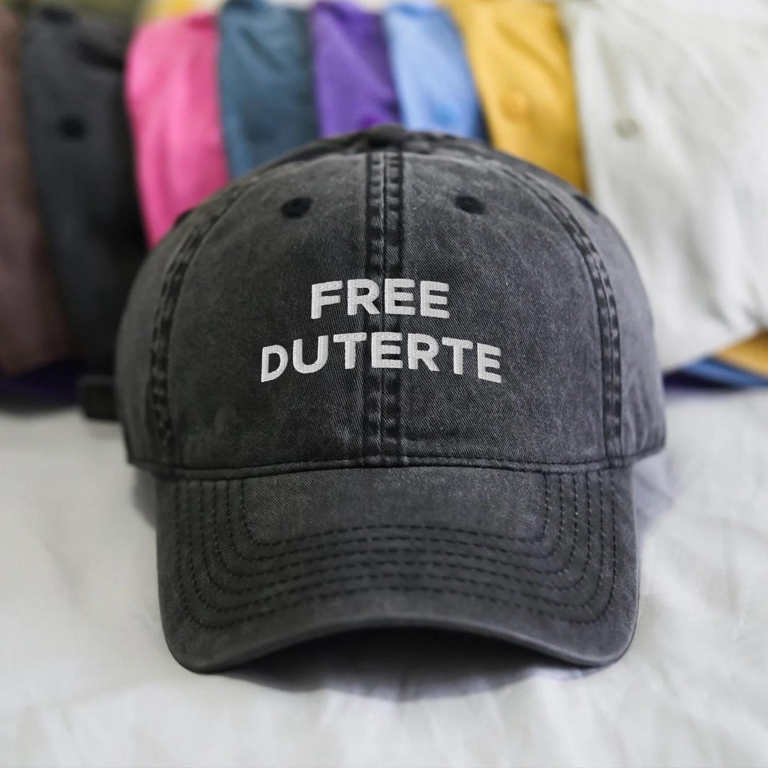 Free Duterte Embroidered Cap, Support Duterte With Classic Trucker ...