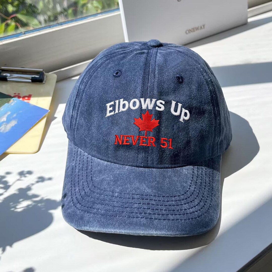 Elbows up Never 51 Embroidered Baseball Cap, Canada Pride Hat, Canadian ...