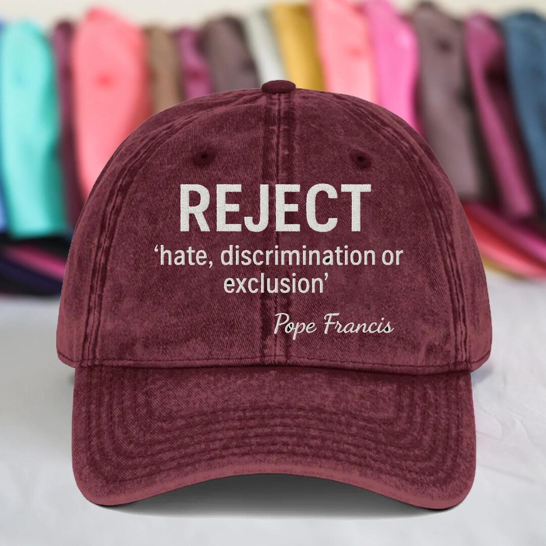 Embroidered Pope Francis Hat, Religious Gift, Social Justice, Pray for ...