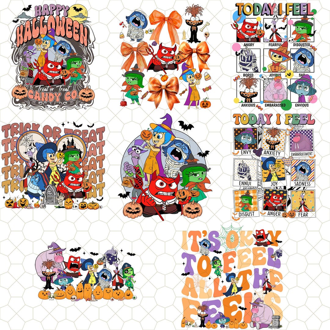 Inside Out Halloween Bundle, Spooky Inside Out Bundle, Halloween Inside ...
