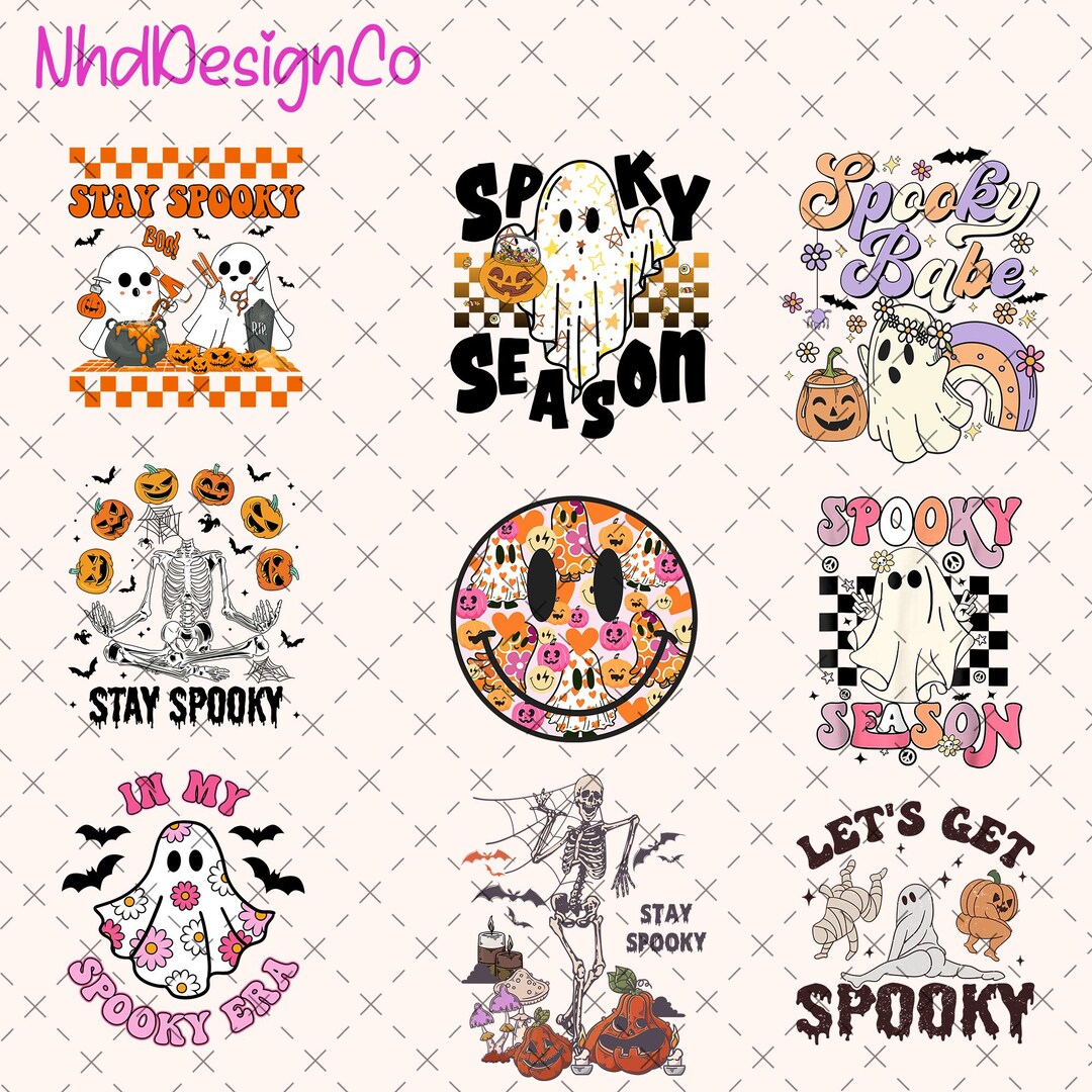 Cute Ghost Halloween Bundle, Cute Spooky Babe Bundle, Spooky Season ...