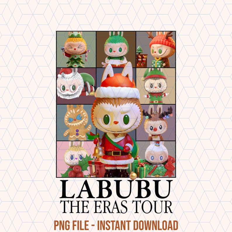 Labubu the Eras Tour Christmas Png, Cute Labubu Monster Christmas Png ...