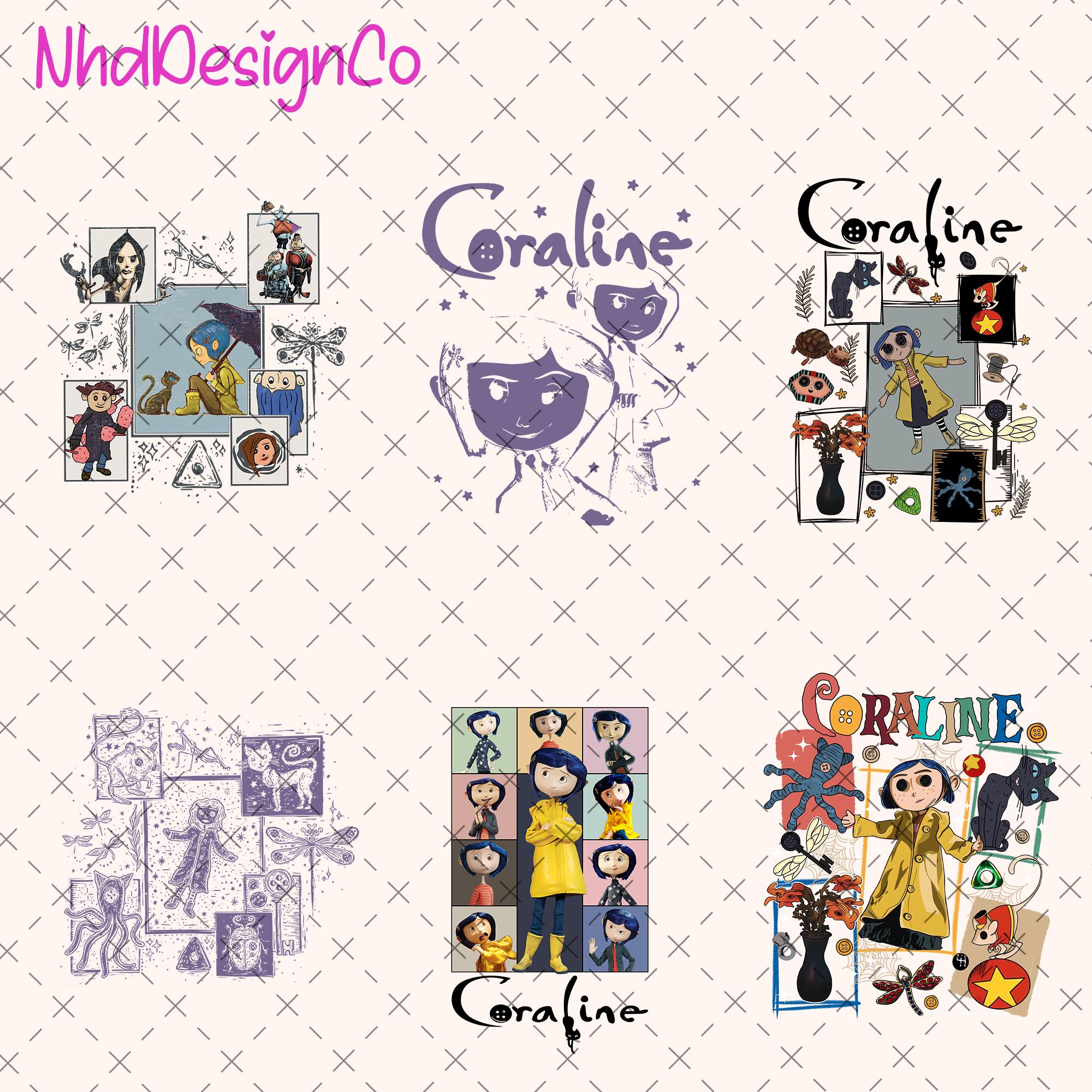 Cute Coraline Cartoon Halloween Bundle, Vintage Coraline Bundle ...