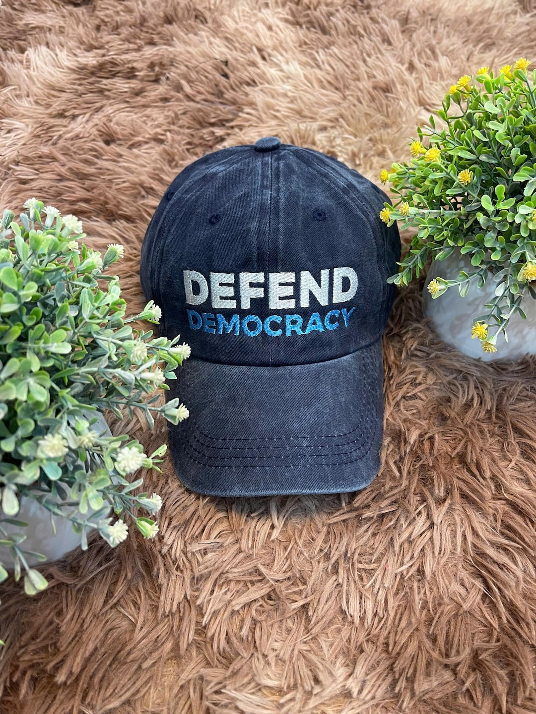 Defend Democracy Embroidered Hat ,anti Trump Baseball Cap ,protest ...