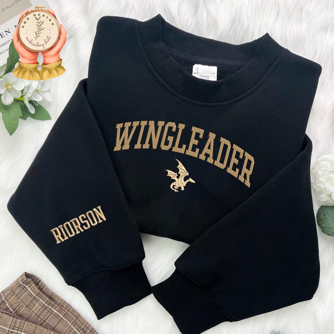Fourth Wing Xaden Riorson Wingleader Embroidery Sweatshirt, Fourth Wing ...
