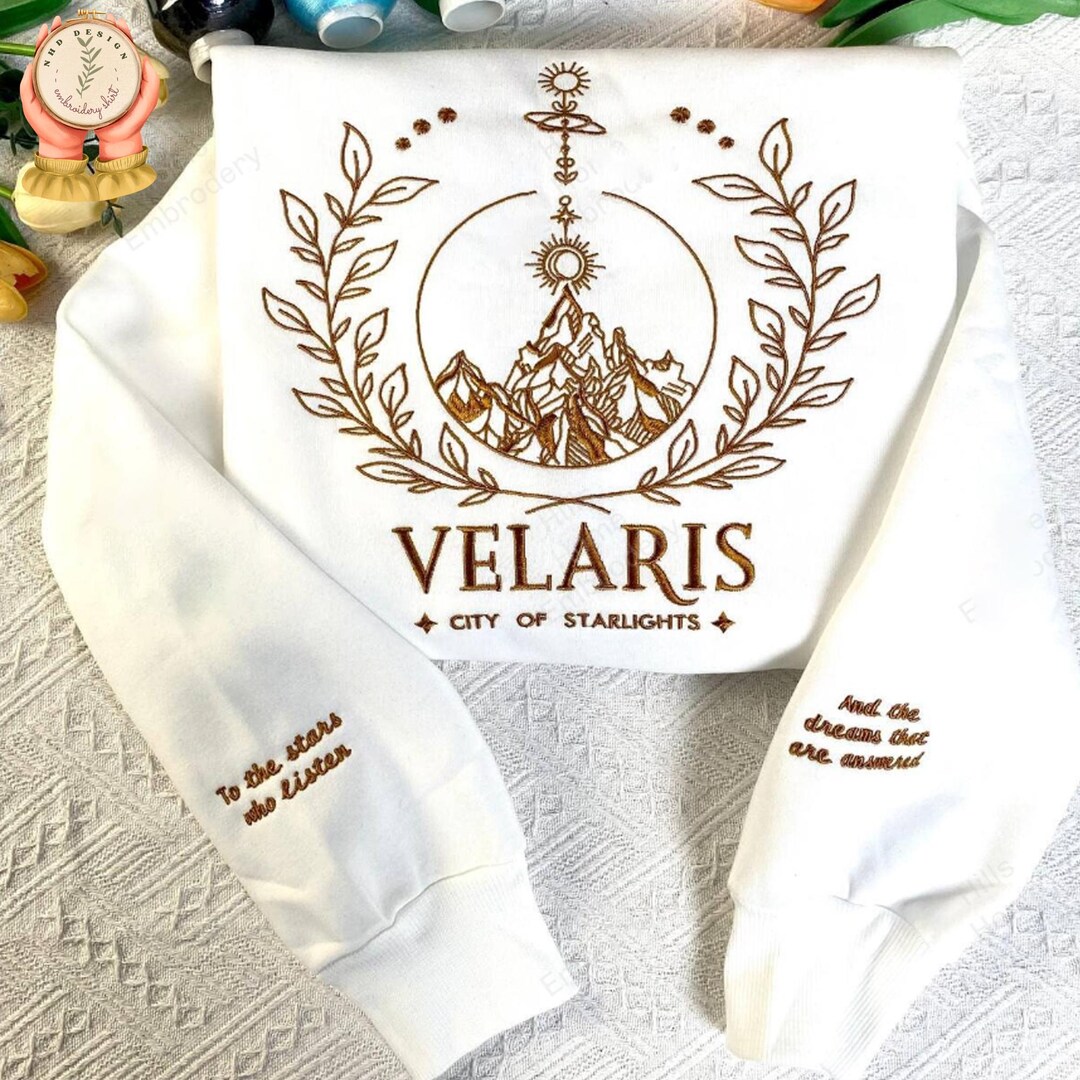 Velaris ACOTAR Embroidered Sweatshirt,design for Both the Front and ...