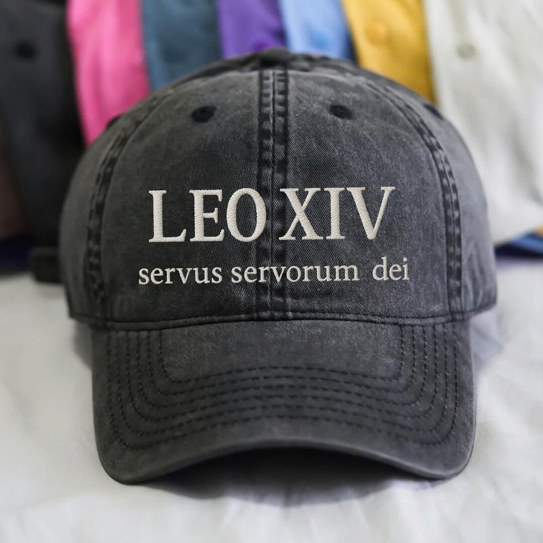 New Pope 2025 Embroidered Washed Hat, Vatican Catholic Cap, Christian ...