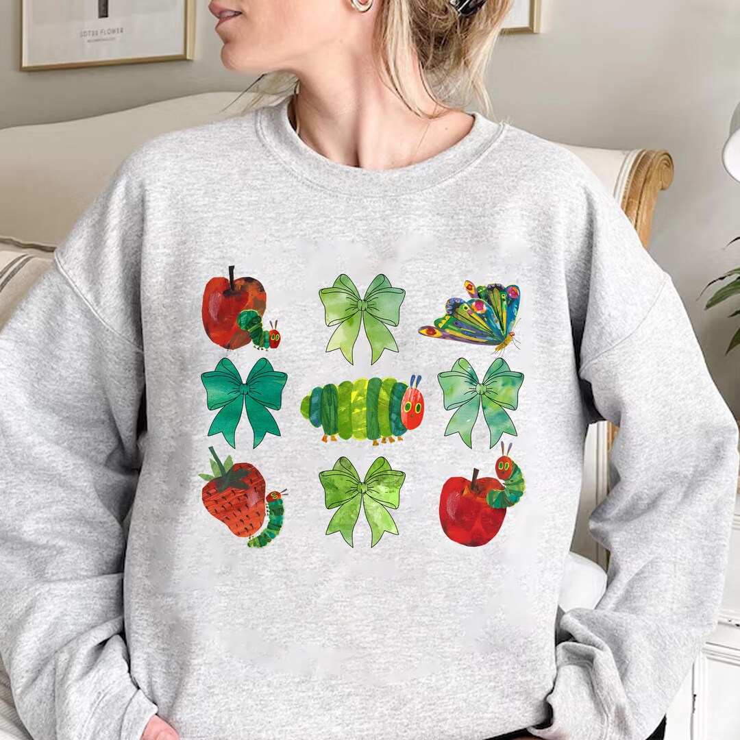 The Very Hungry Cotteque Bow Caterpiltar Png, Back to School Png, First ...