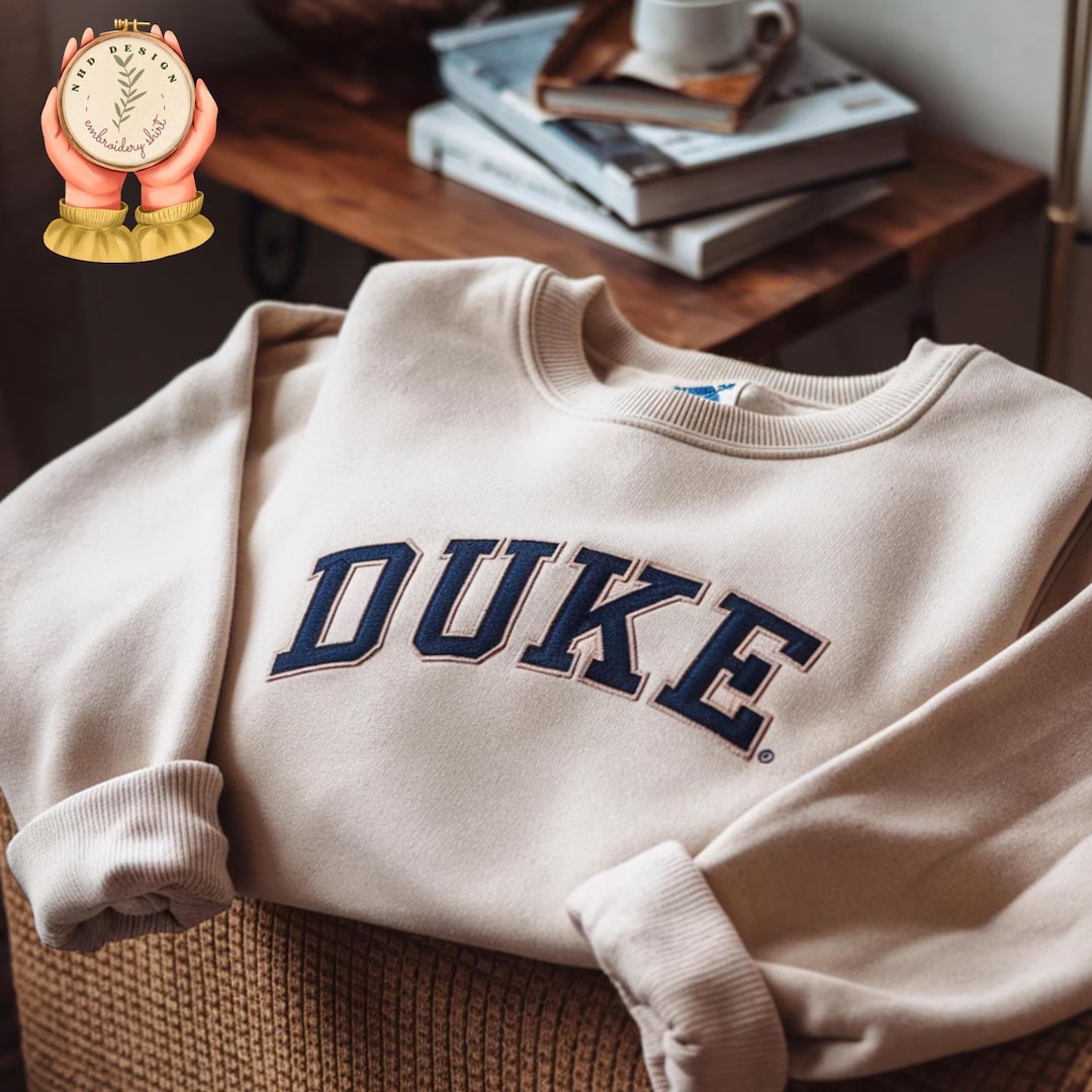 Duke Embroidery Sweatshirt, University Embroidered Sweatshirt, Duke University Duke Shirt, Duke ...